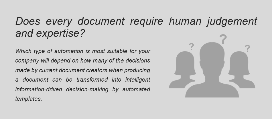 Choose the appropriate level of document automation | ActiveDocs